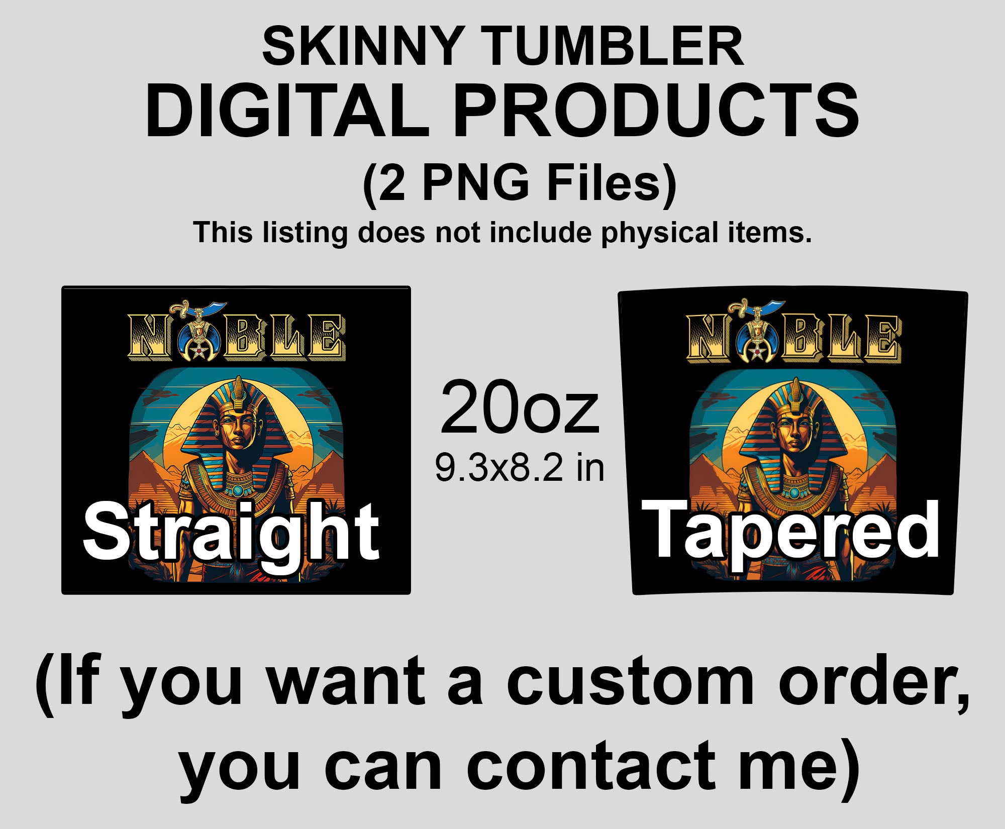 Noble Shriner Egyptian Pharaoh King Pyramids - Skinny Tumbler Wrap PNG ...