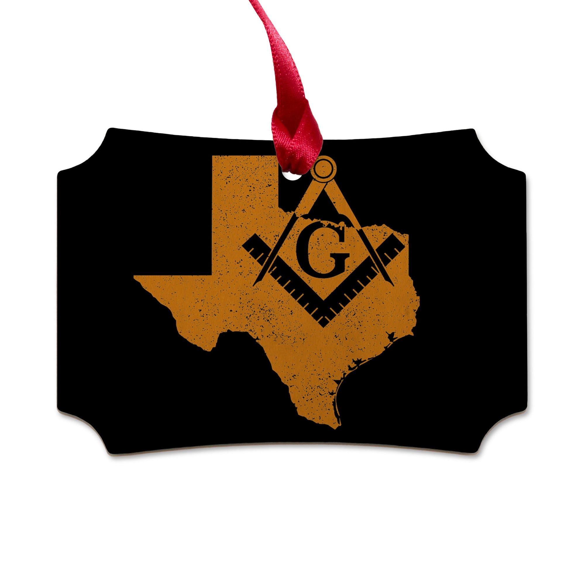 Texas square & compass freemason symbol state map - Scalloped Wooden M ...