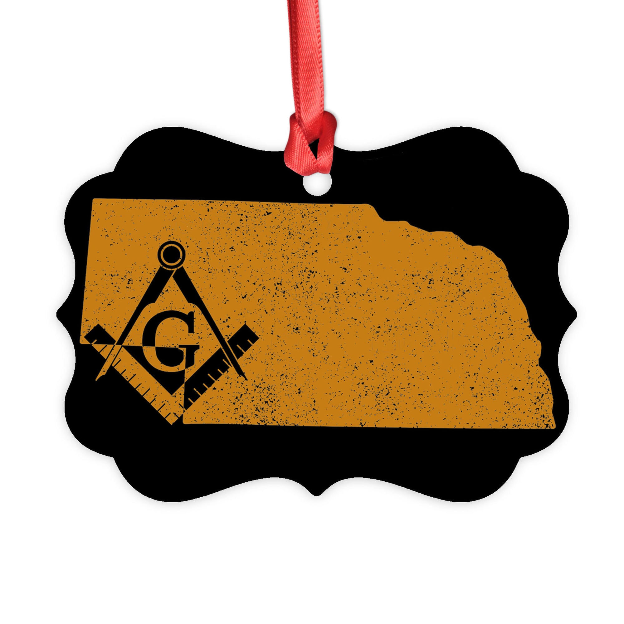 Nebraska square & compass freemason symbol state map - Medallion Alumi ...