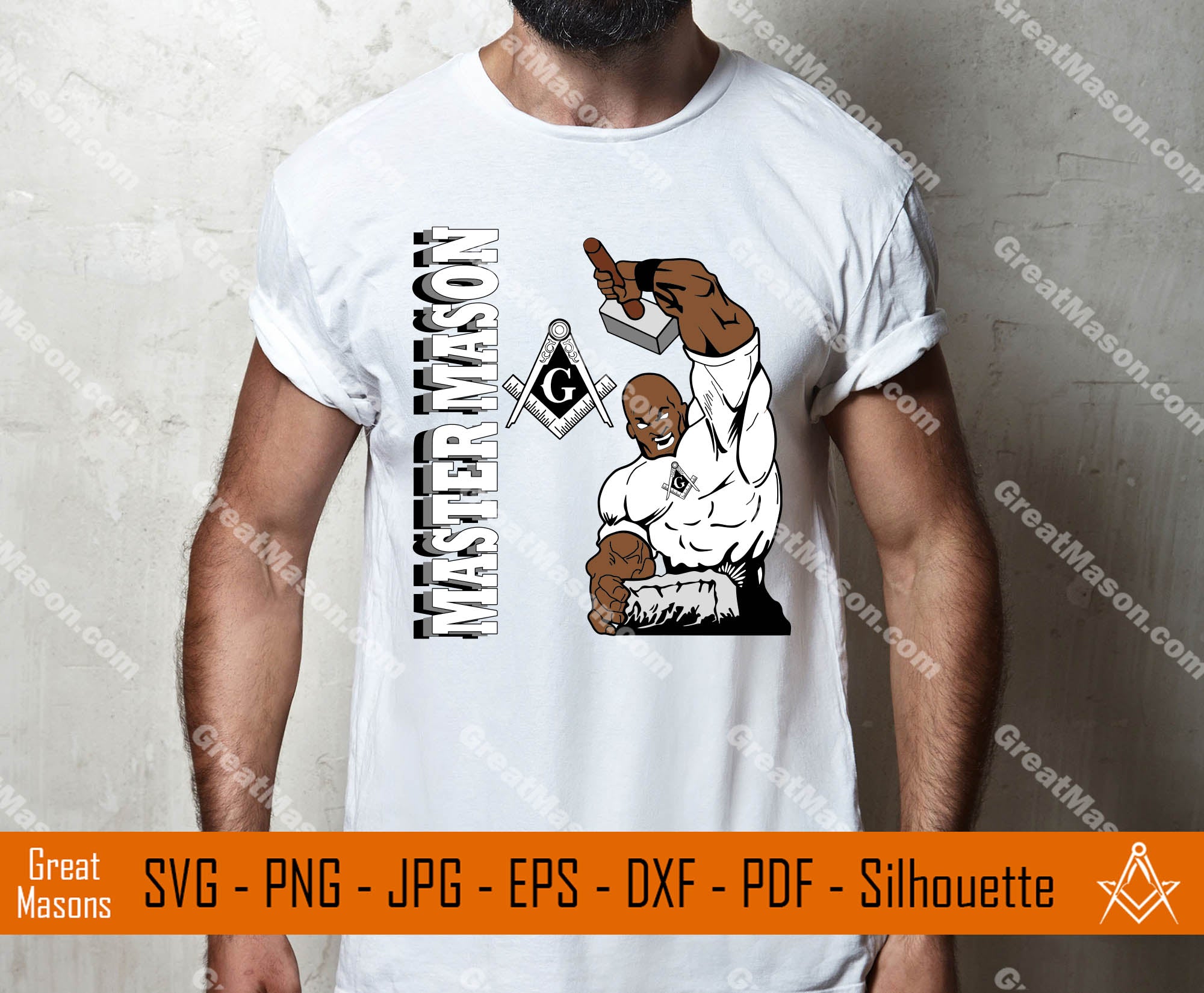 MASTER MASON With Hammer Masonic SVG, Png, Eps, Dxf, Jpg, Pdf File ...