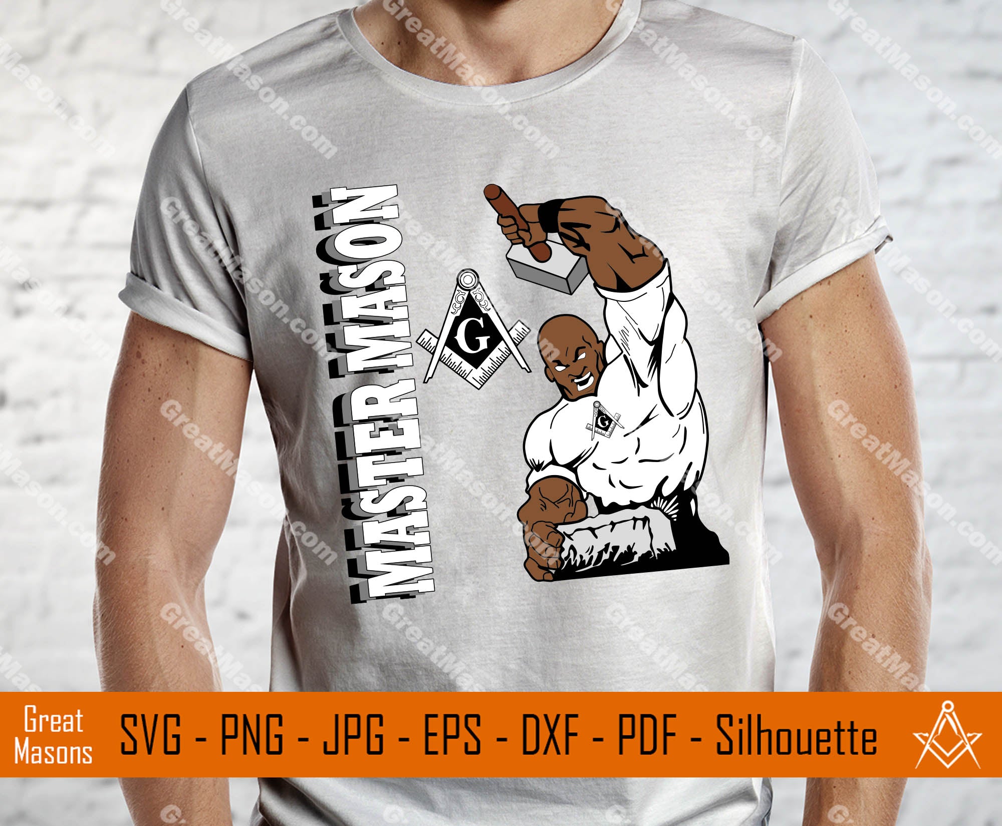 MASTER MASON With Hammer Masonic SVG, Png, Eps, Dxf, Jpg, Pdf File ...