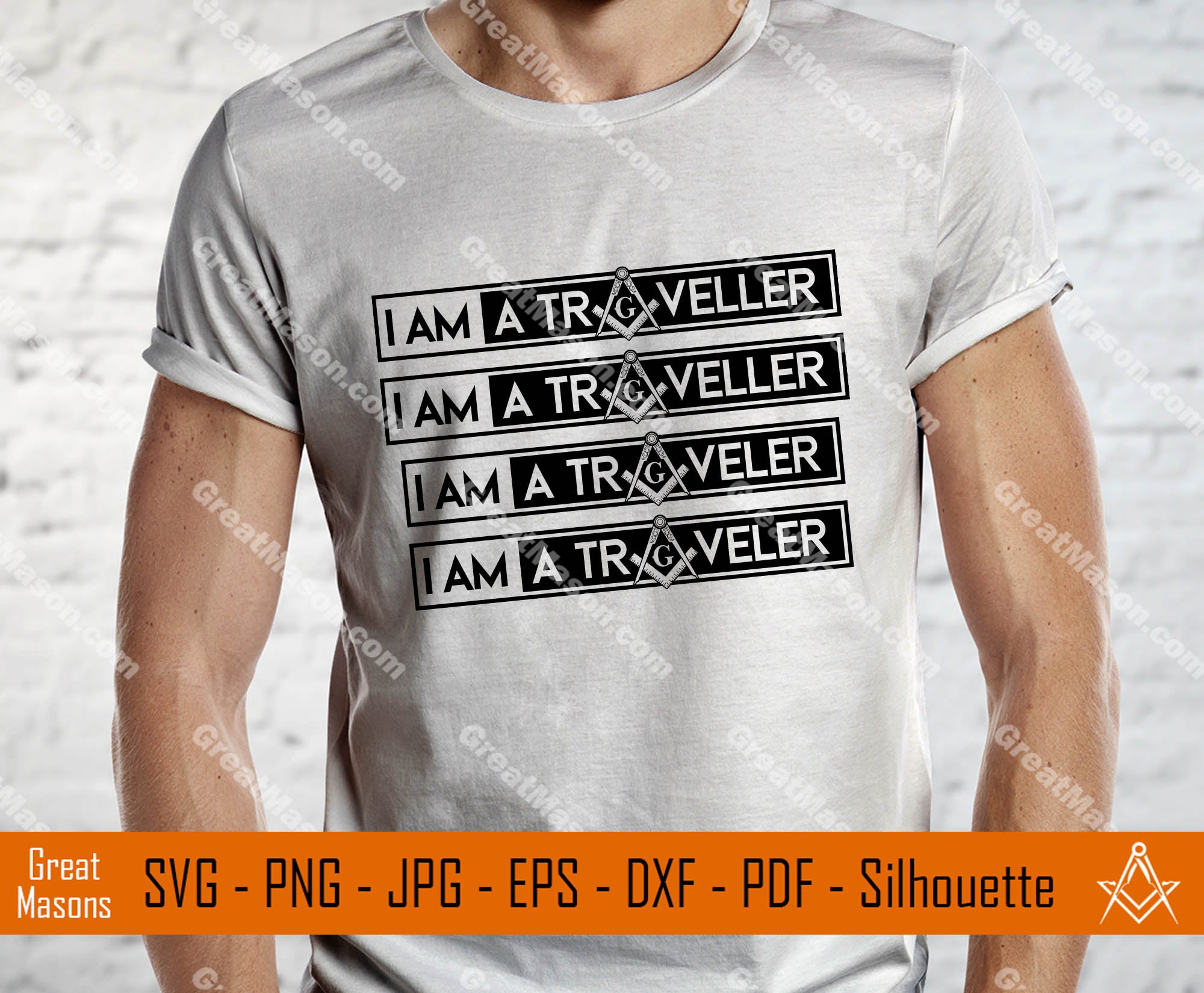 I AM A Traveler Masonic SVG, PNG, JPG, DXF, EPS, PDF FILES - Great Masons