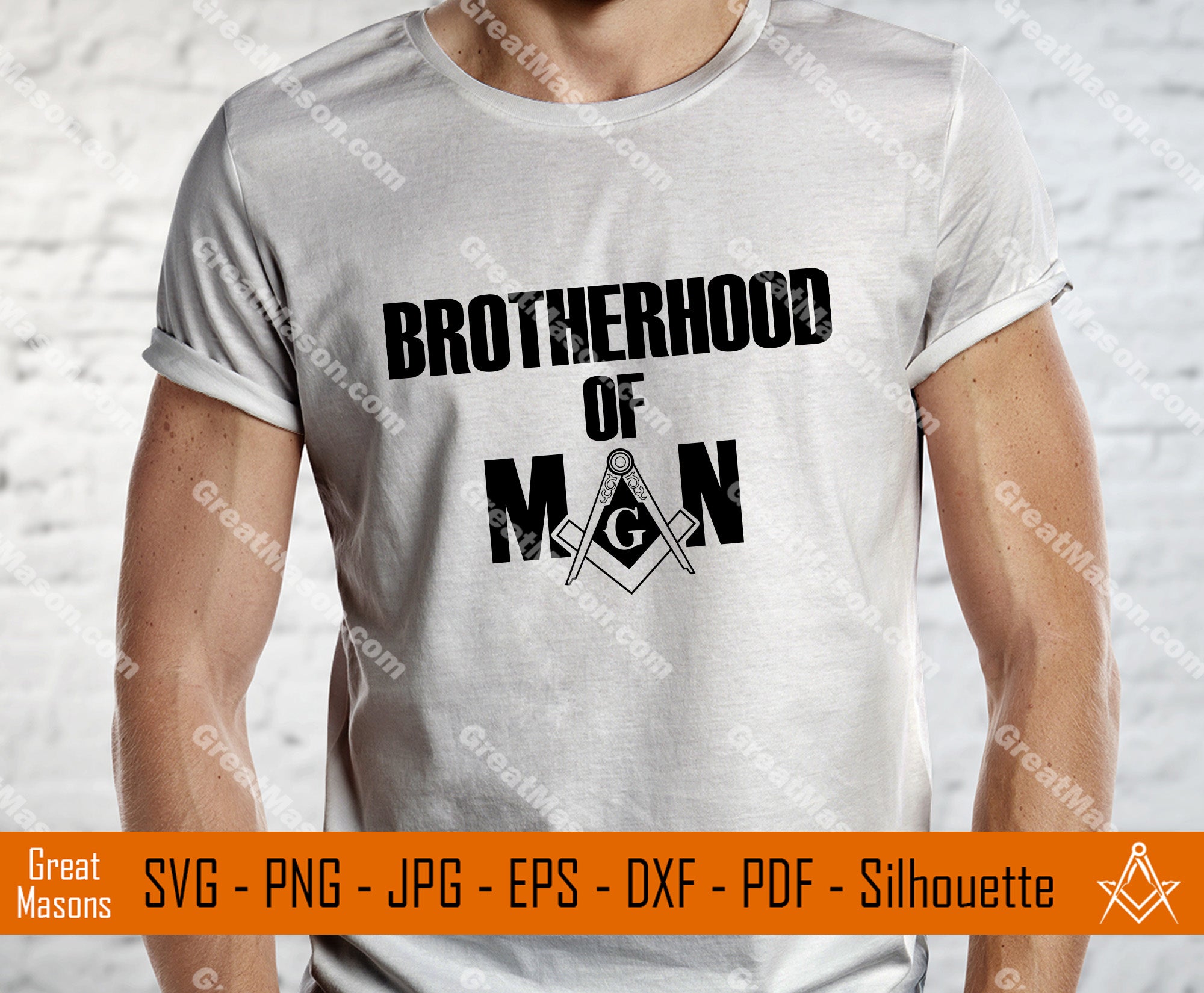 Brotherhood Of Man Masonic SVG, Png, Eps, Dxf, Jpg, Pdf File - Great Masons