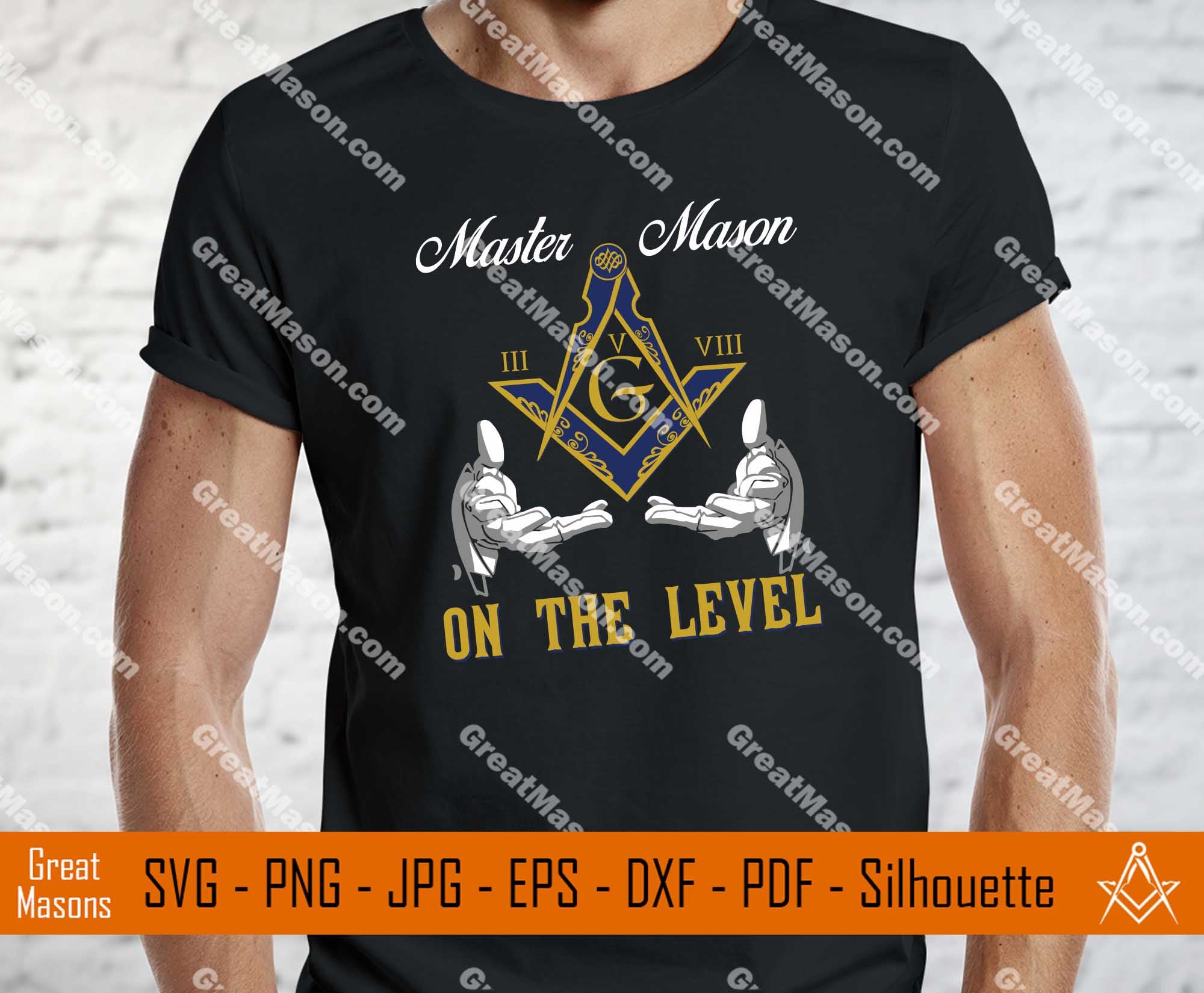 Master Mason III V VII On The Level Masonic SVG, Png, Eps, Dxf, Jpg, P ...