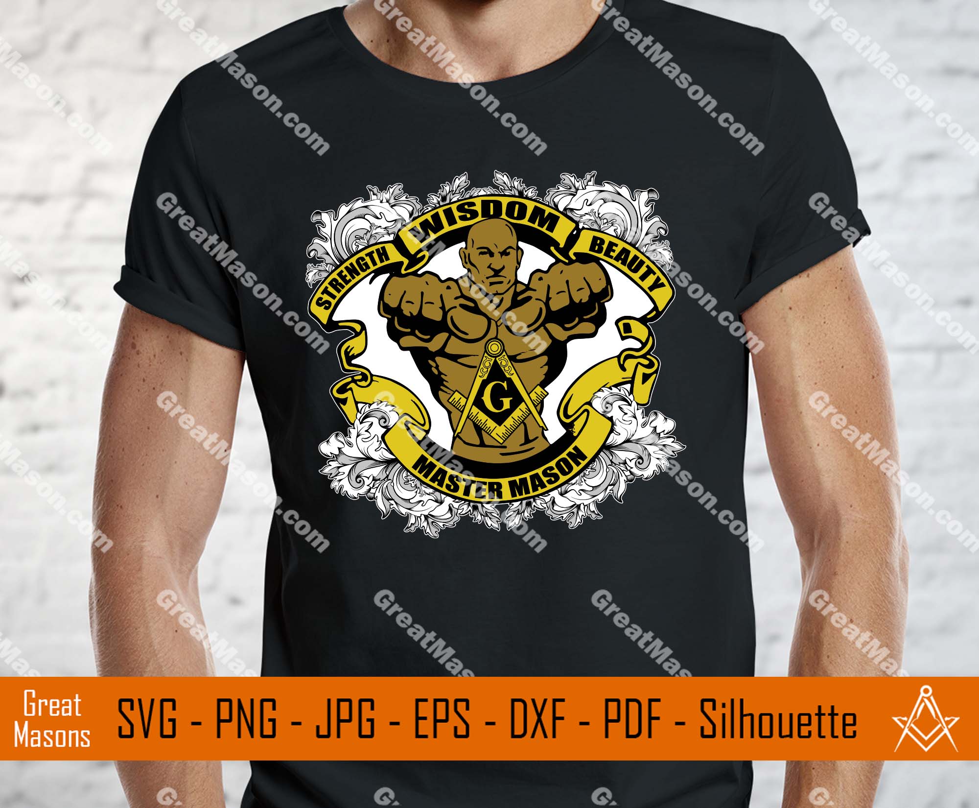 Master Mason Brother Wisdom Strength Beauty Freemasons Symbols Masonic ...