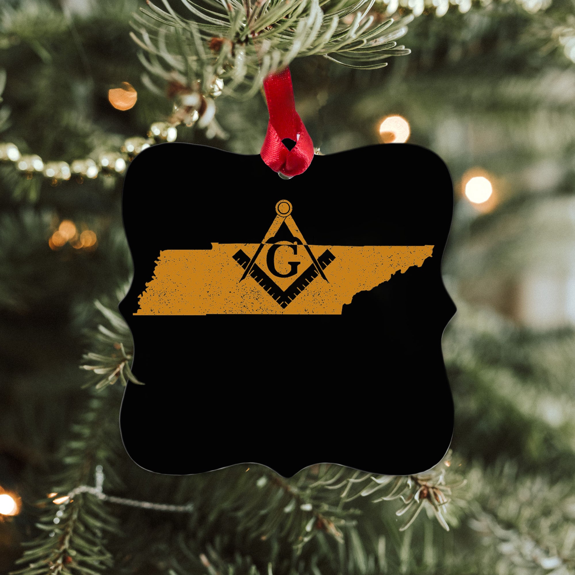 Tennessee square & compass freemason symbol state map - Square Aluminu ...